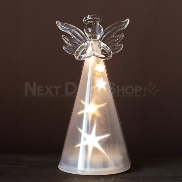 Sparkling LED Glass Angel Lamp – nextdealshop.co.uk