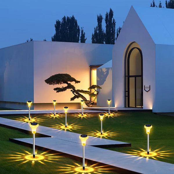 2 Pcs - Dazzling Solar Powered LED Lawn Stake Light – nextdealshop.co.uk