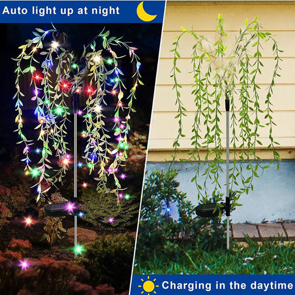 2 Pack - Solar-Powered Willow Tree Stake Light – nextdealshop.co.uk