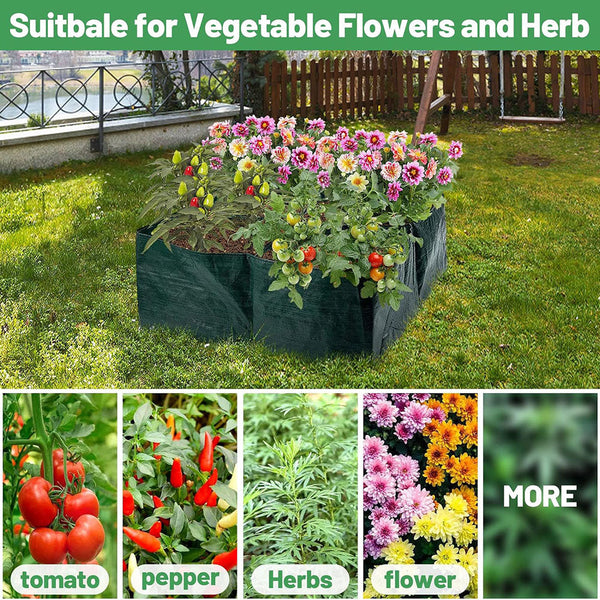 Raised Garden Grow Bag with 4 Grids – nextdealshop.co.uk