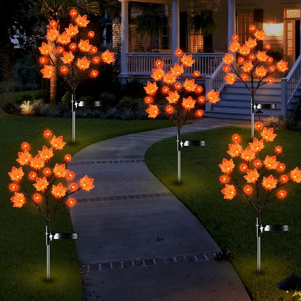 Solar Powered Pumpkin Maple Leaf Stake Light – nextdealshop.co.uk