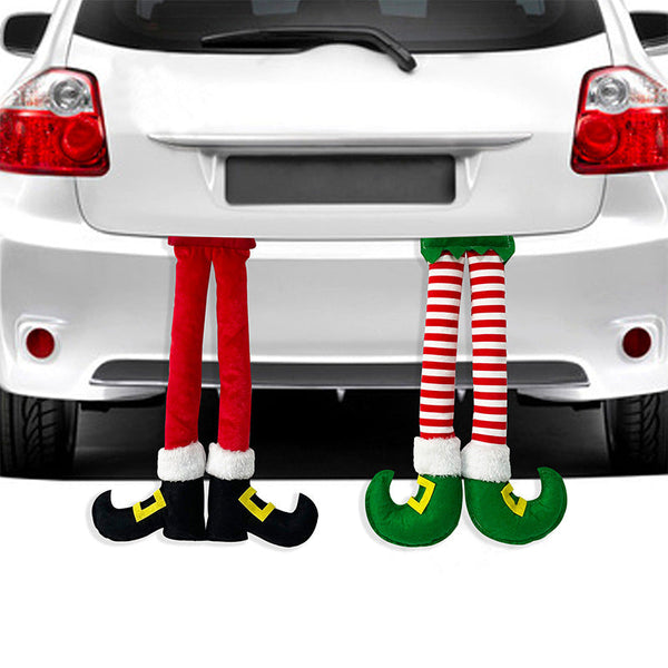 Christmas Car Trunk Elf Leg Decor – nextdealshop.co.uk