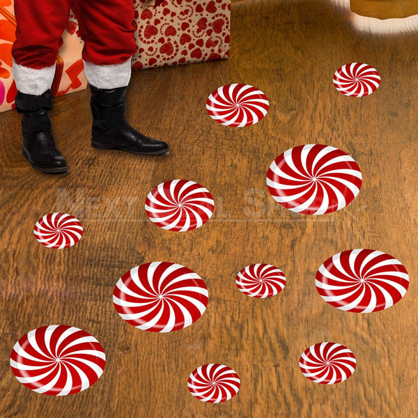 12 Pcs - Peppermint Candy Floor Sticker Set – nextdealshop.co.uk