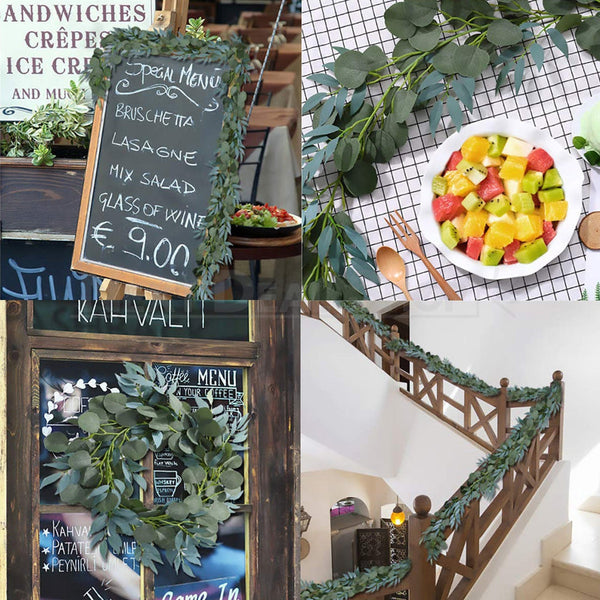 2m Artificial Eucalyptus & Willow Leaves Garland – nextdealshop.co.uk