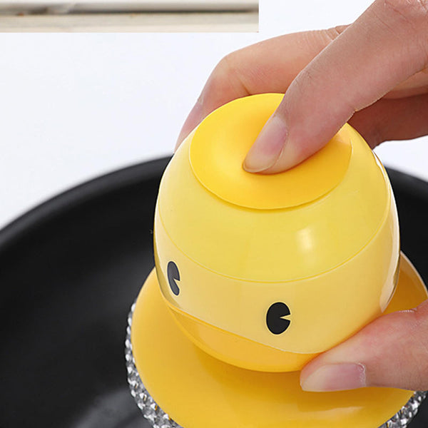 Duck Dish Scrubber with Soap Dispenser – nextdealshop.co.uk