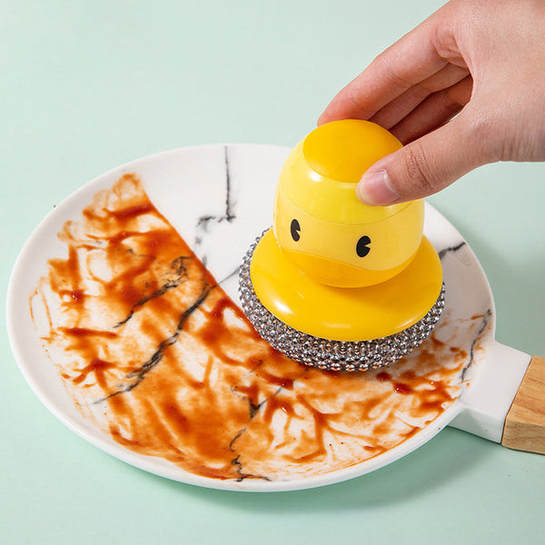 Duck Dish Scrubber with Soap Dispenser – nextdealshop.co.uk