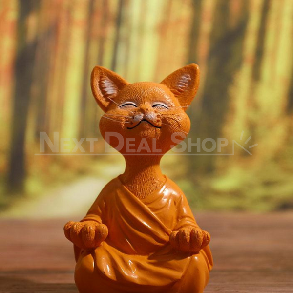 Meditating Zen Garden Cat Figurine – nextdealshop.co.uk