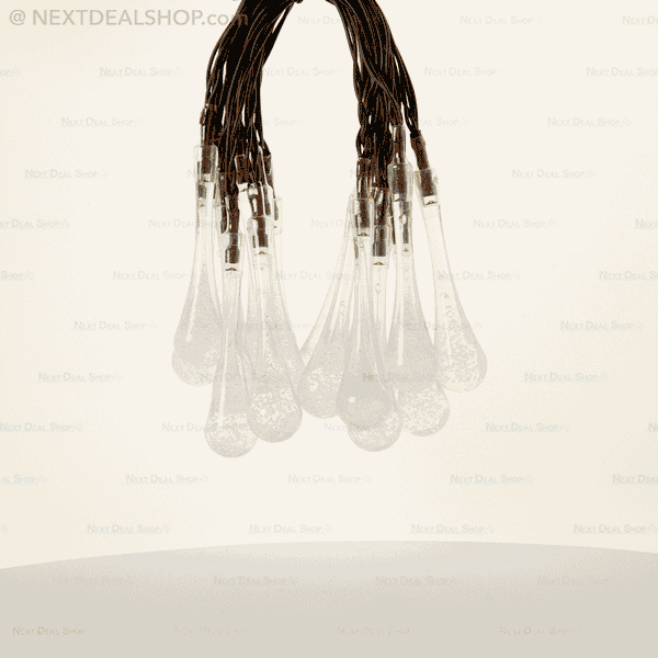 Solar-Powered Raindrop String Lights – nextdealshop.co.uk