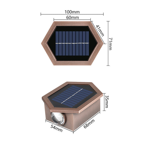 Solar Powered Hexagon Up & Down Wall Light – nextdealshop.co.uk