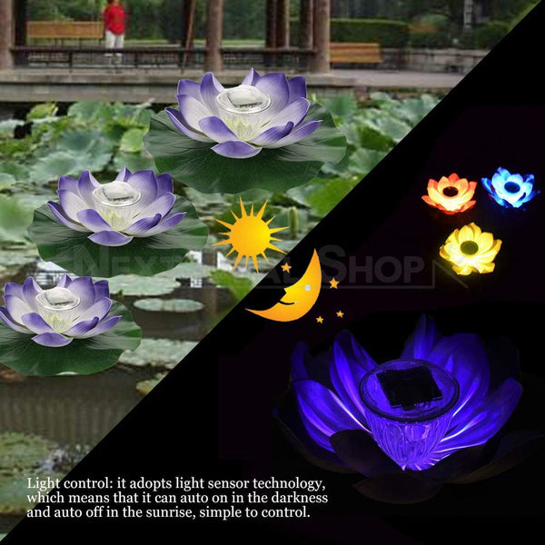 Solar Powered Zen Garden Water Lily Floating light – nextdealshop.co.uk