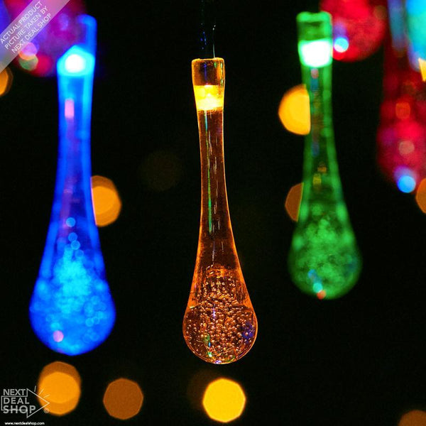 Solar-Powered Raindrop String Lights – nextdealshop.co.uk